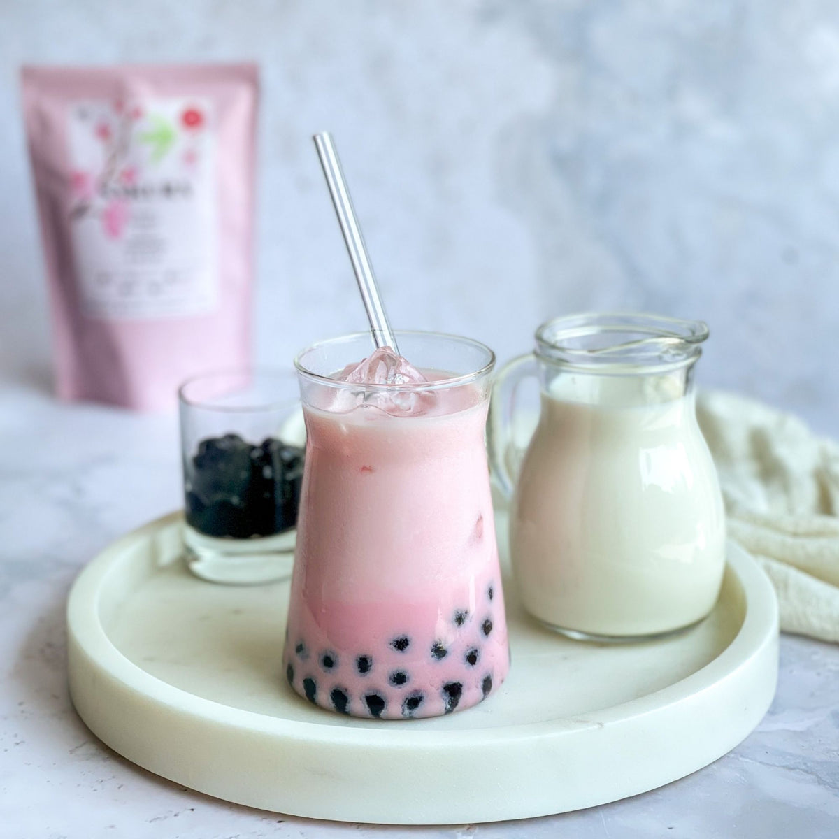 Sakura Bubble Tea Cherry Blossom Latte Matcha Oishii